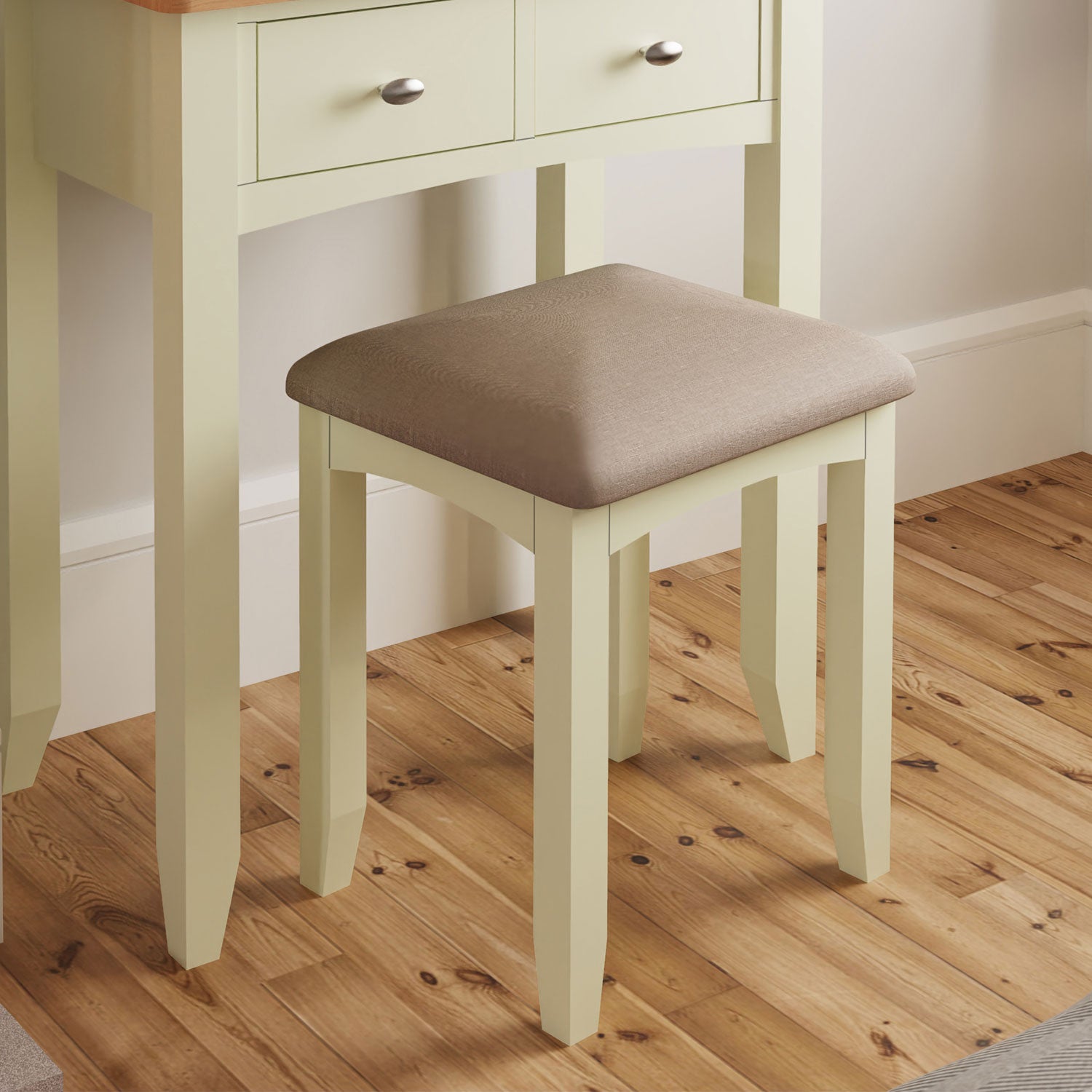 Grantham Fabric Seat Dressing Table Stool | Lavishway UK