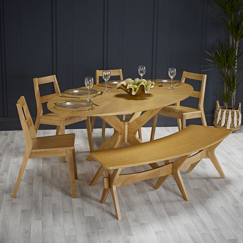 Malmo Solid Oak Round Dining Table | Lavishway UK