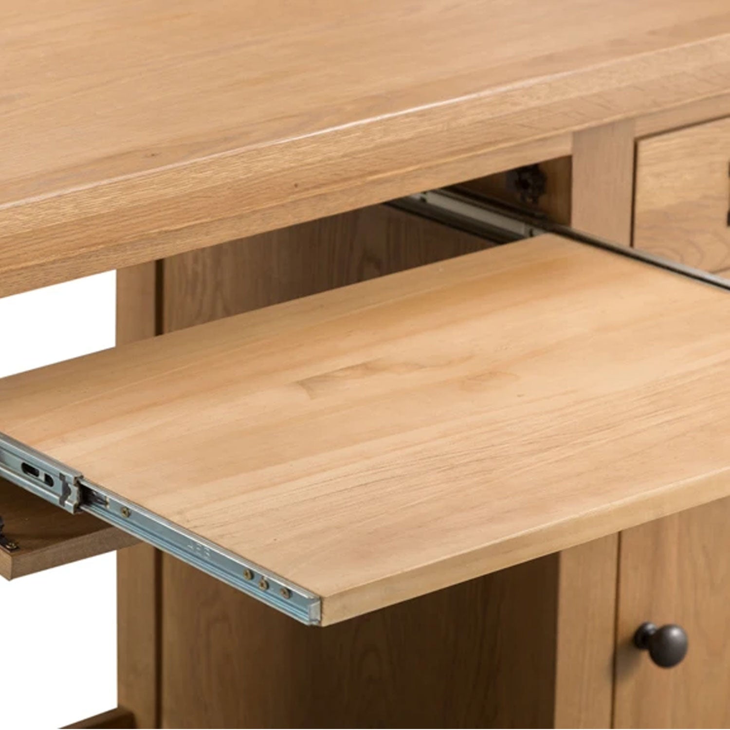 Chunky Oak Single Computer Desk | Lavishway UK