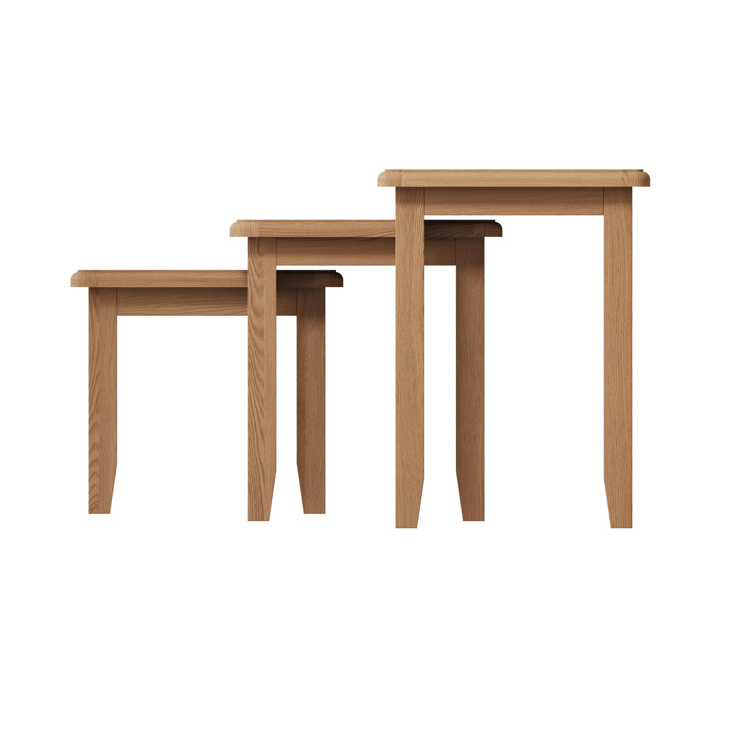 Guildford Solid Oak Nest Of 3 Table | Lavishway UK