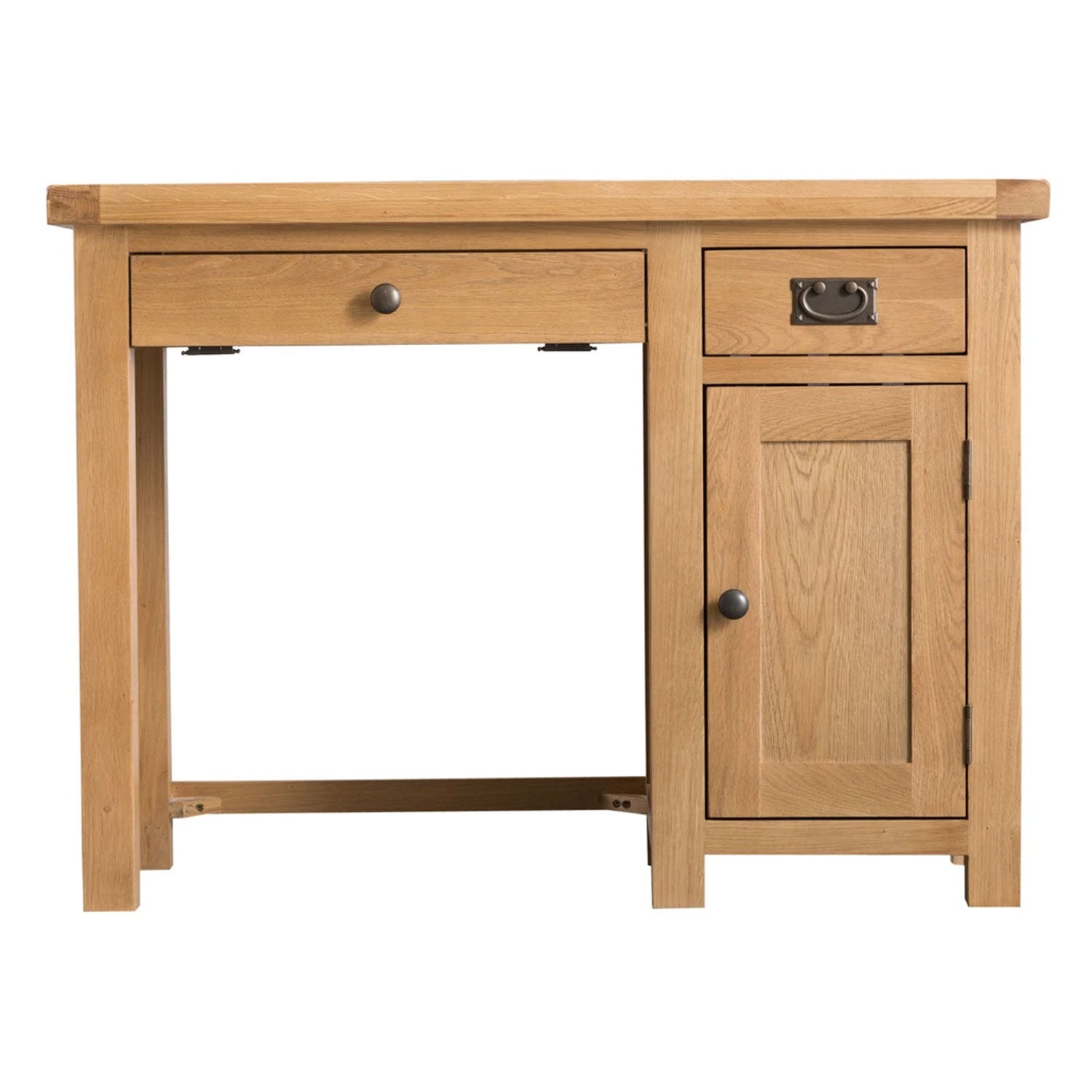 Chunky Oak Single Computer Desk | Lavishway UK