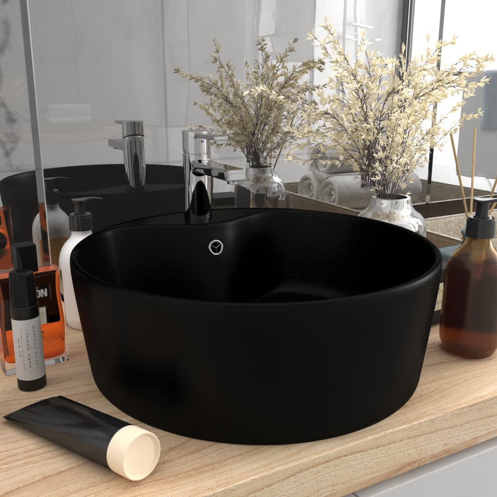 Luxury Ceramic Overflow Wash Basin | Lavishway UK