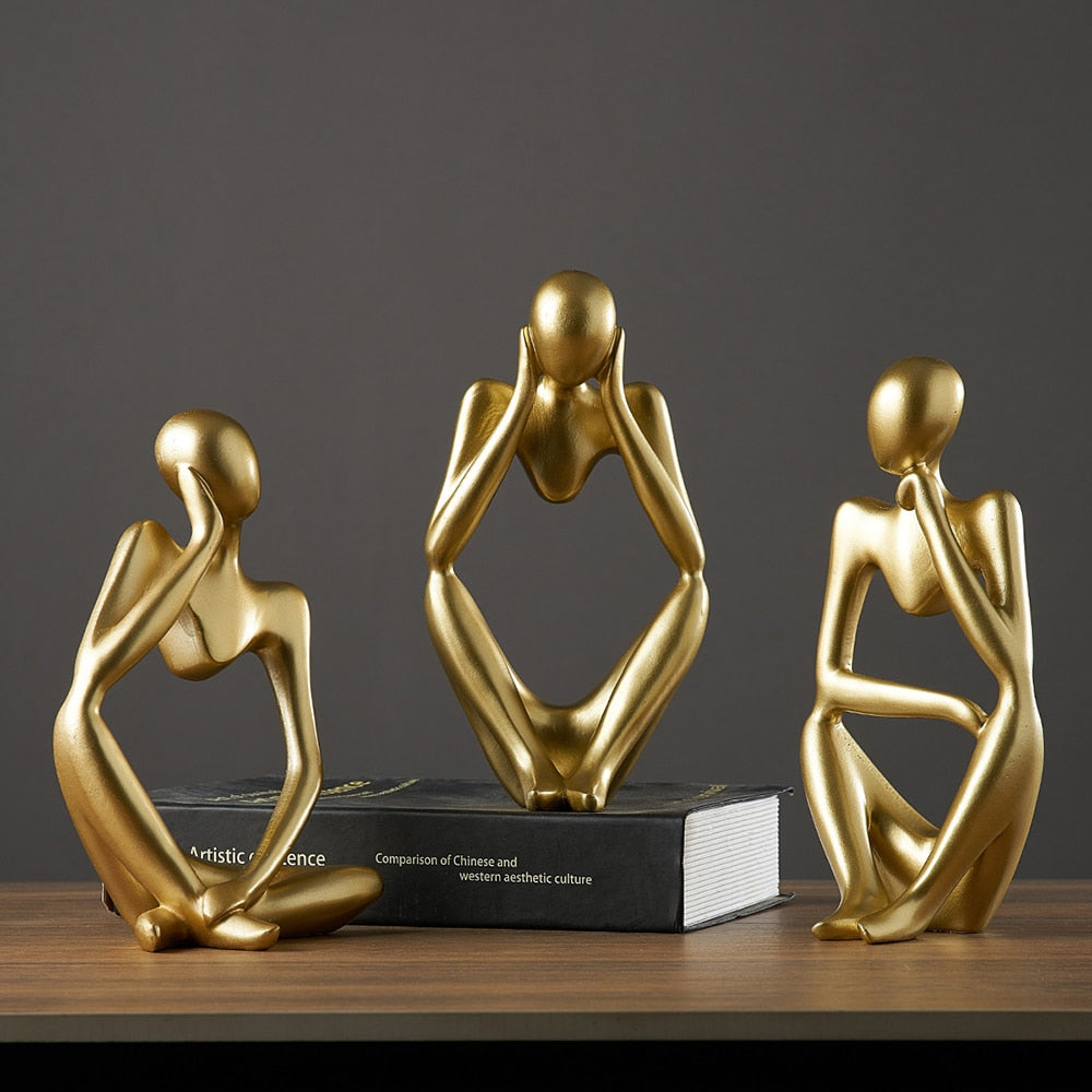 Antique Character Resin Model in Gold | Lavishway UK