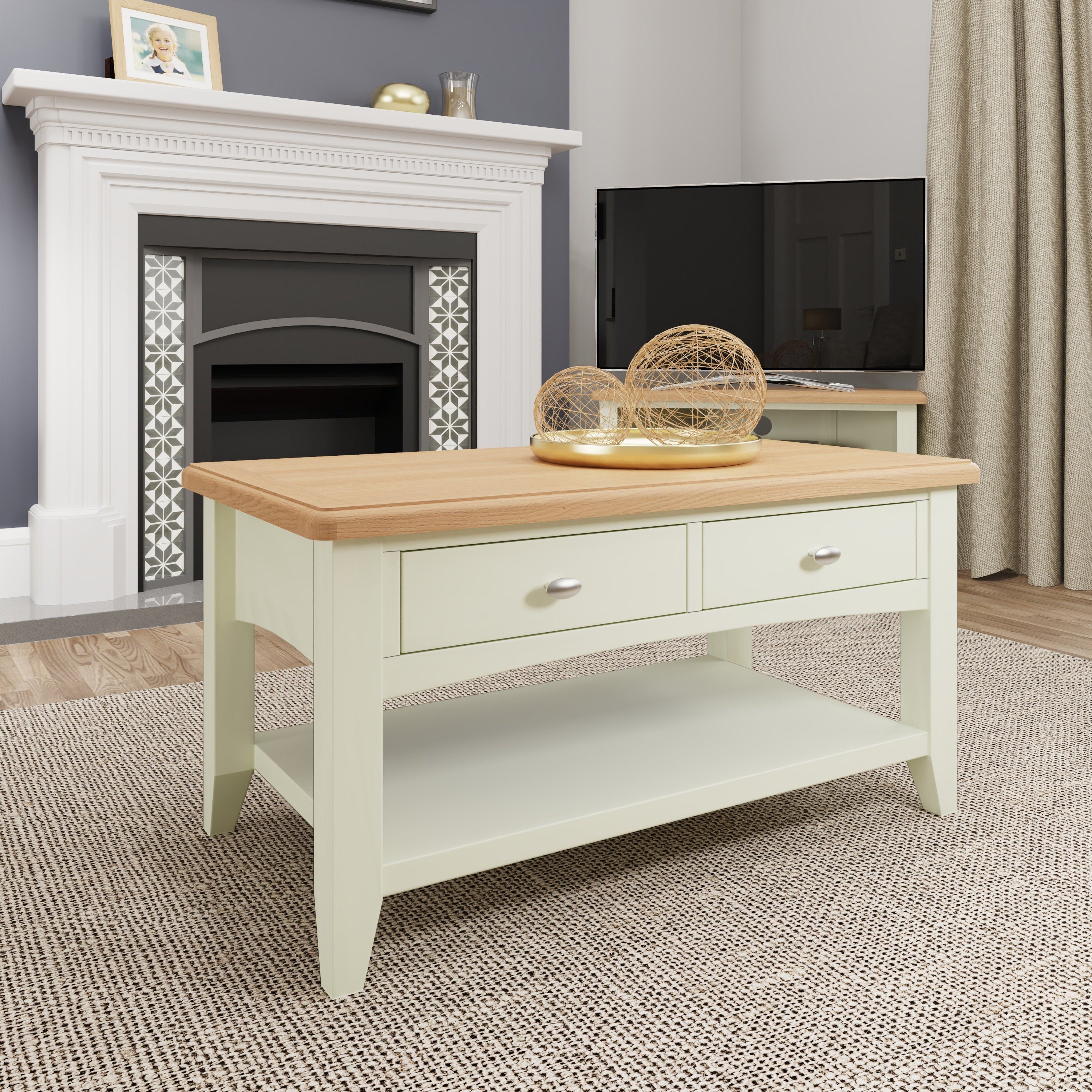 Grantham White Painted Coffee Table | Lavishway UK