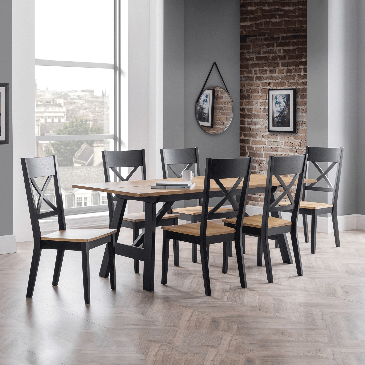 Hockley Oak Finish Wooden Dining Table | Lavishway UK