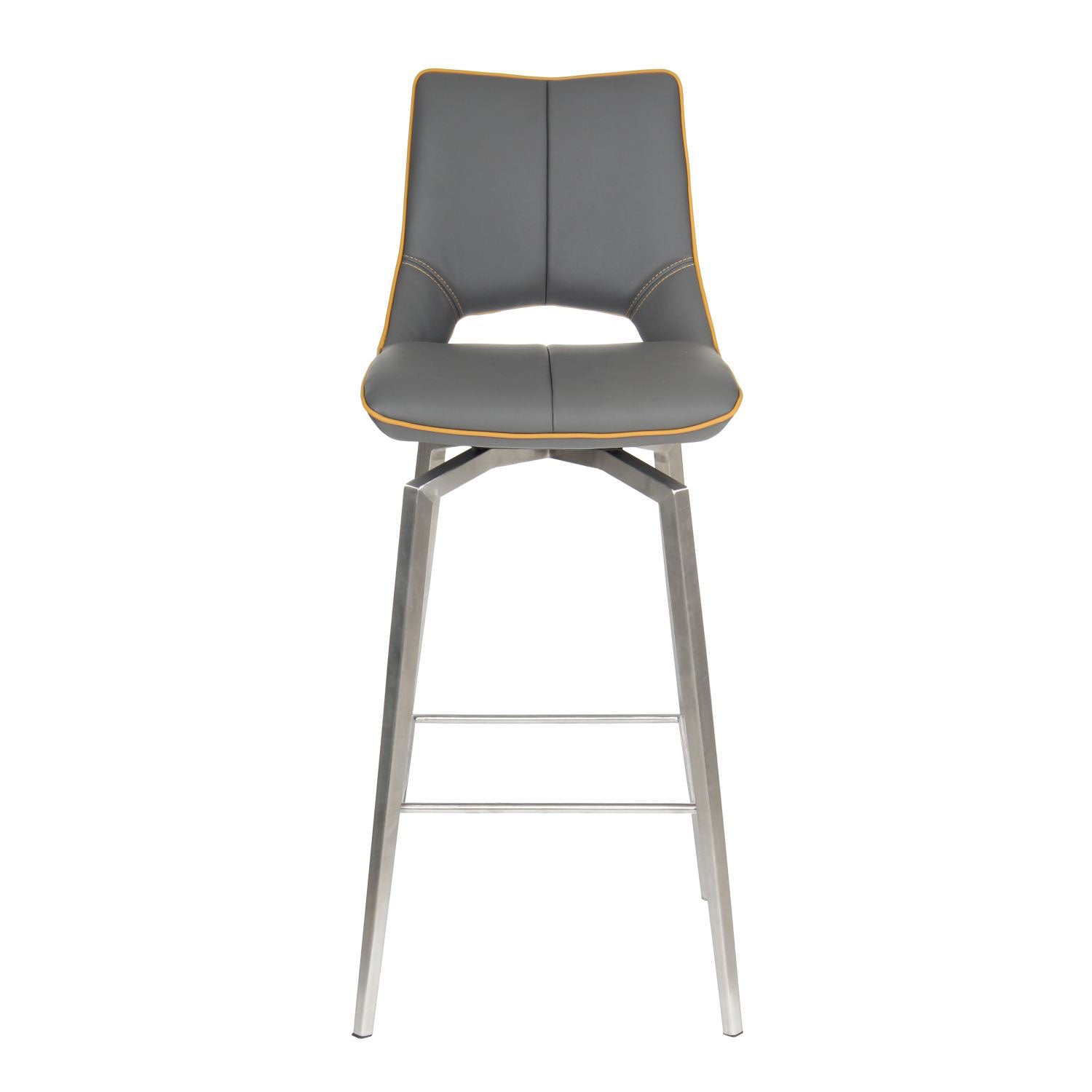 Mako Swivel Faux Leather Bar Chair | Lavishway UK