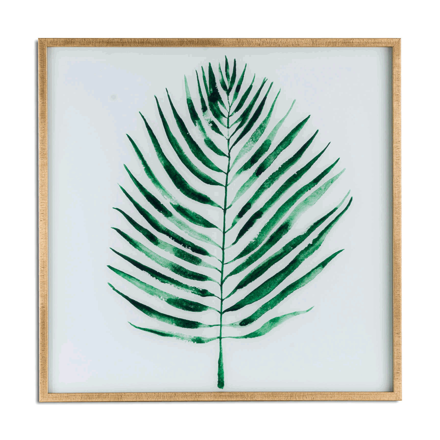 Palm Glass Image In Gold Frame | Lavishway UK