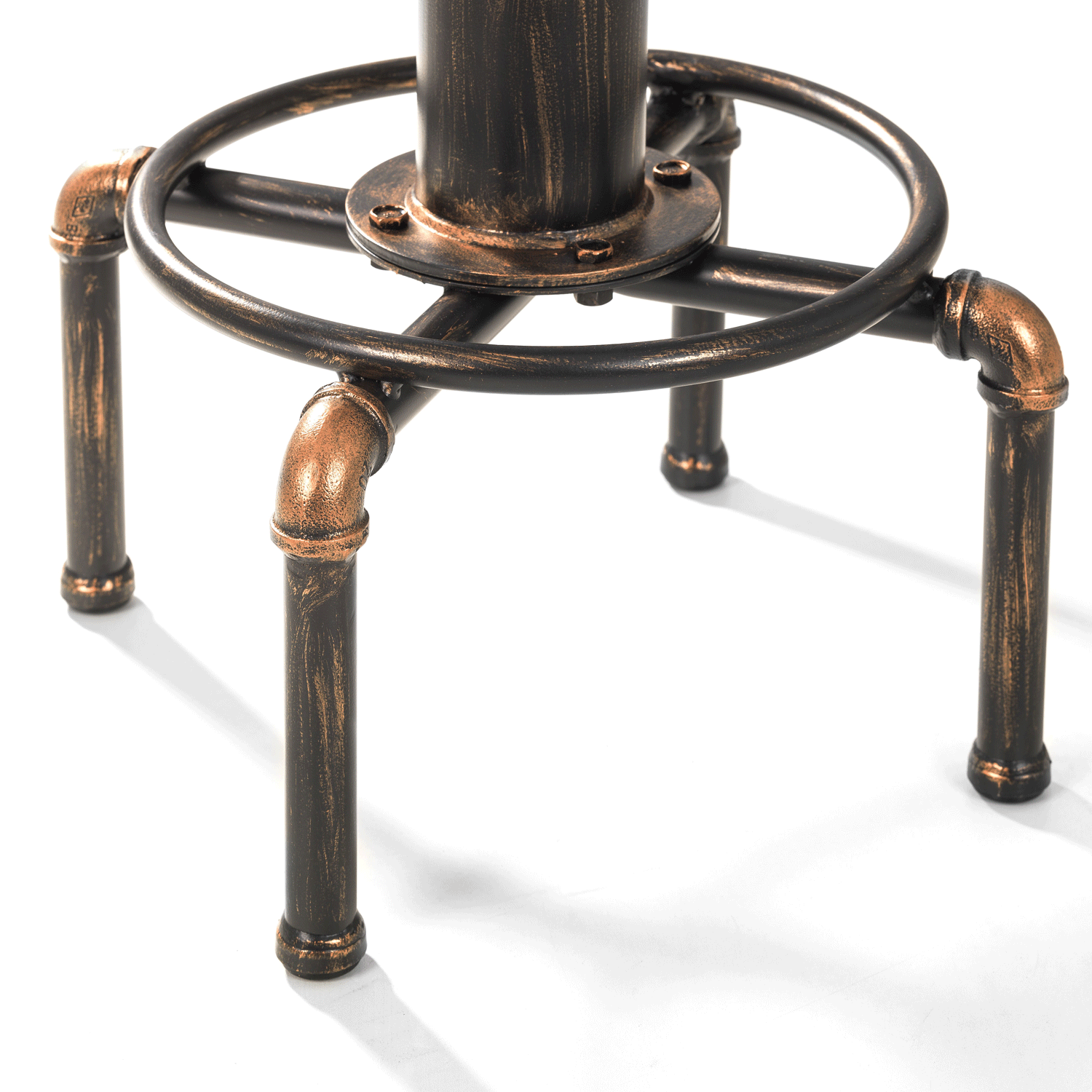 Rockport Elm Wood Seat Pipe Work Bar Stool | Lavishway UK