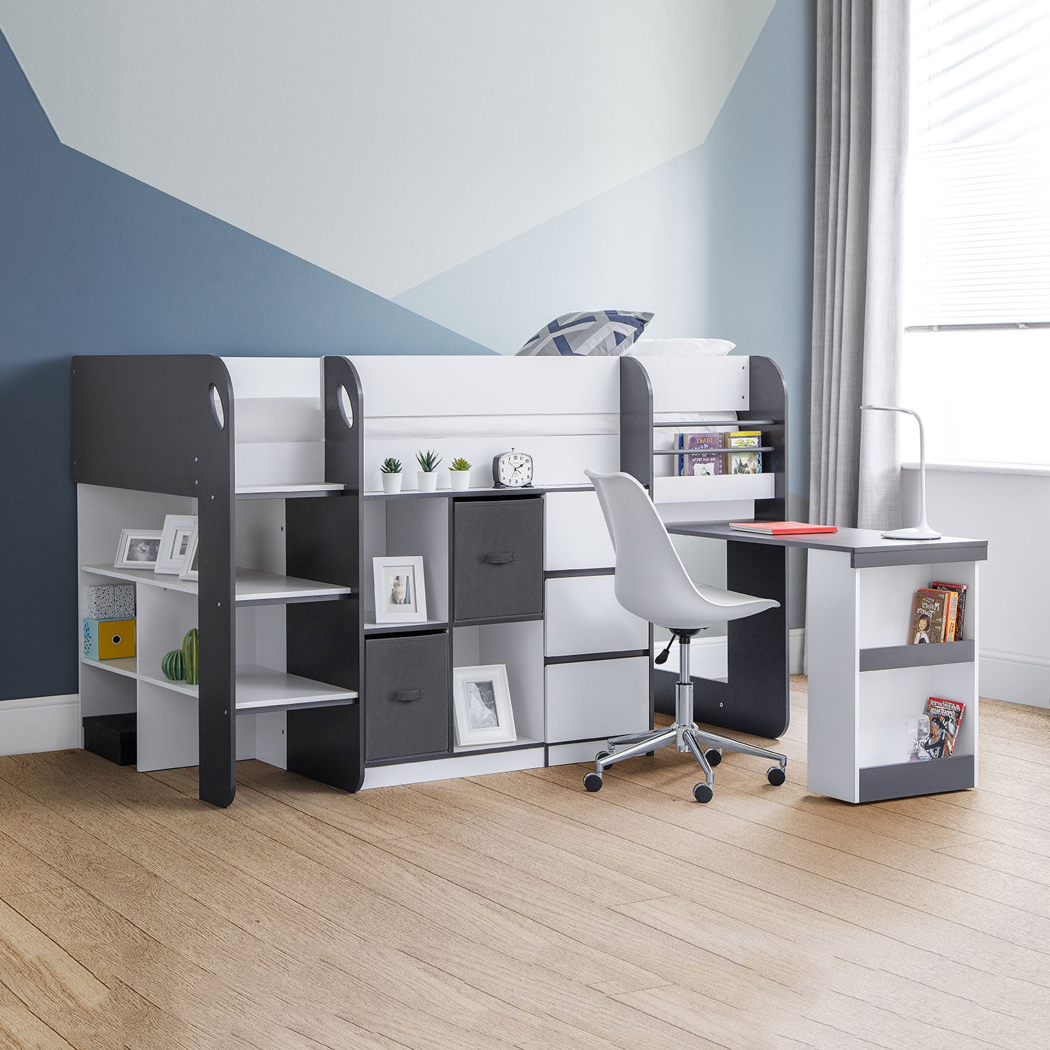 Saturn Mid Sleeper Storage Bed | Lavishway UK