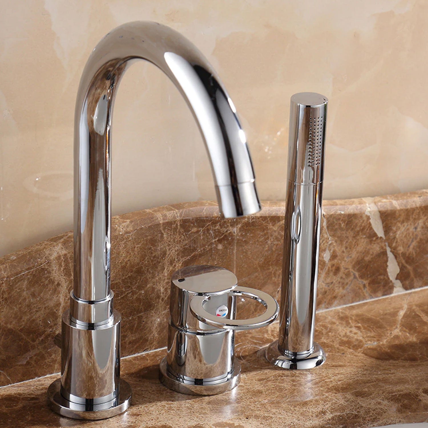 Brass Bathroom Tap With Hand Shower | Lavishway UK