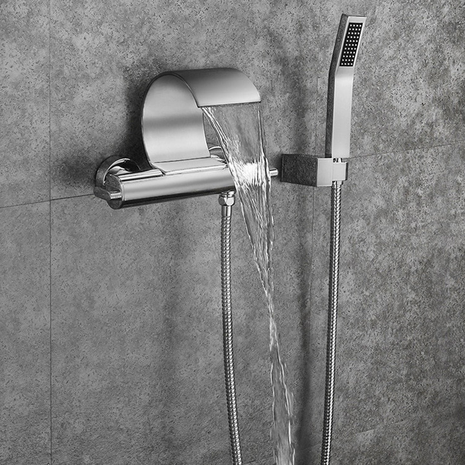 Unique Curved Bathtub Tap & Hand Shower Set | Lavishway UK