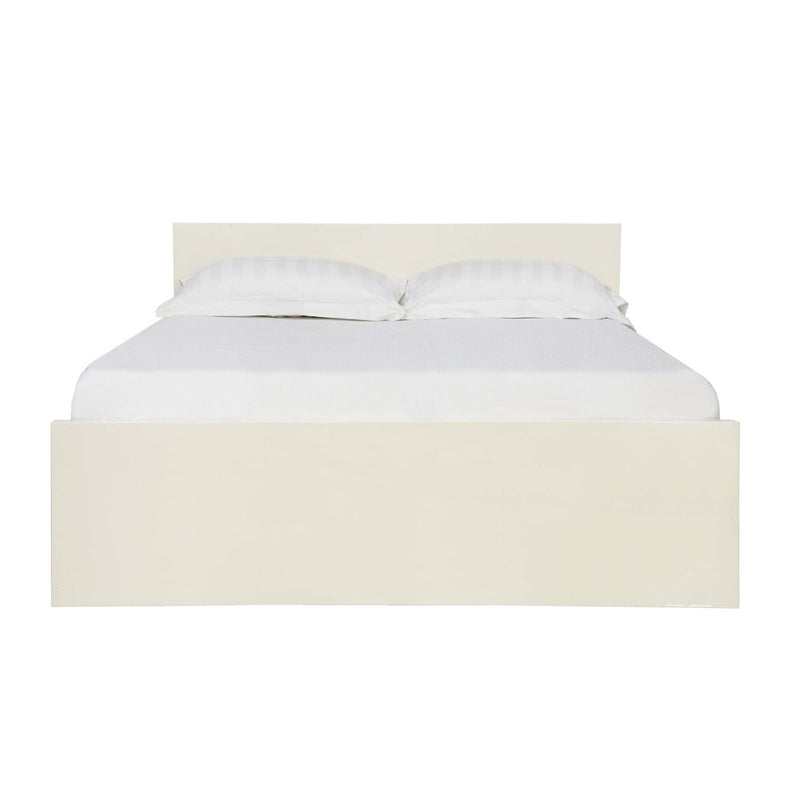 Puro Cream High Gloss King Size Bed | Lavishway UK